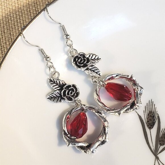 Fashion Jewelry | Jewelry | Vampire Goth Blood Red Crystal Teardrop ...
